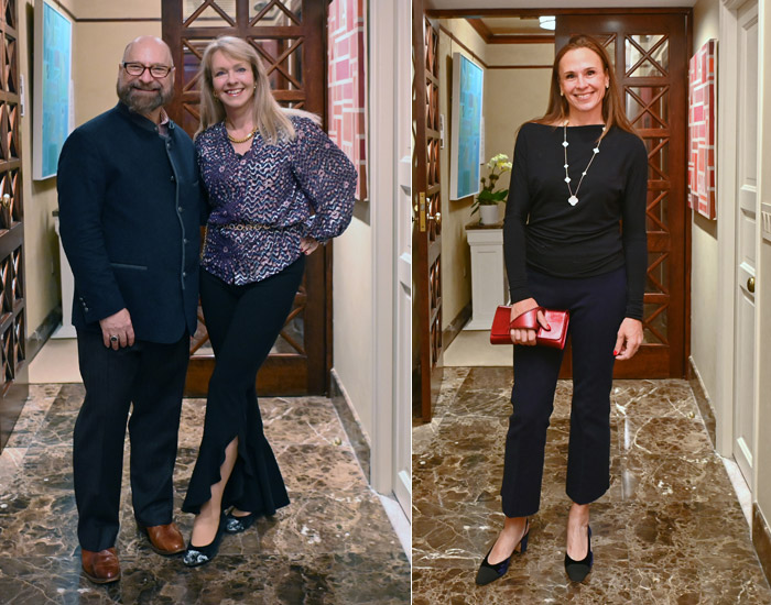 Evelyn Tompkins and Ann Nitze celebrated the opening of The Grid: New ...